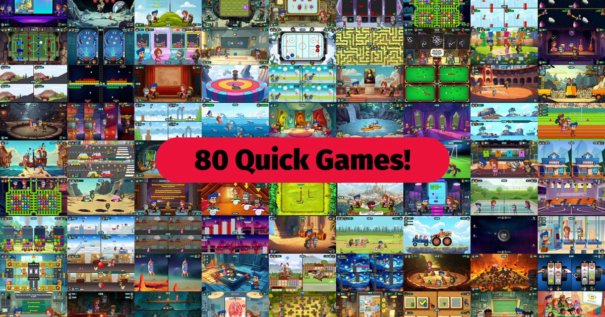 Educational Family Games | 80 Mini-Games, 1-4 Players, Local ...